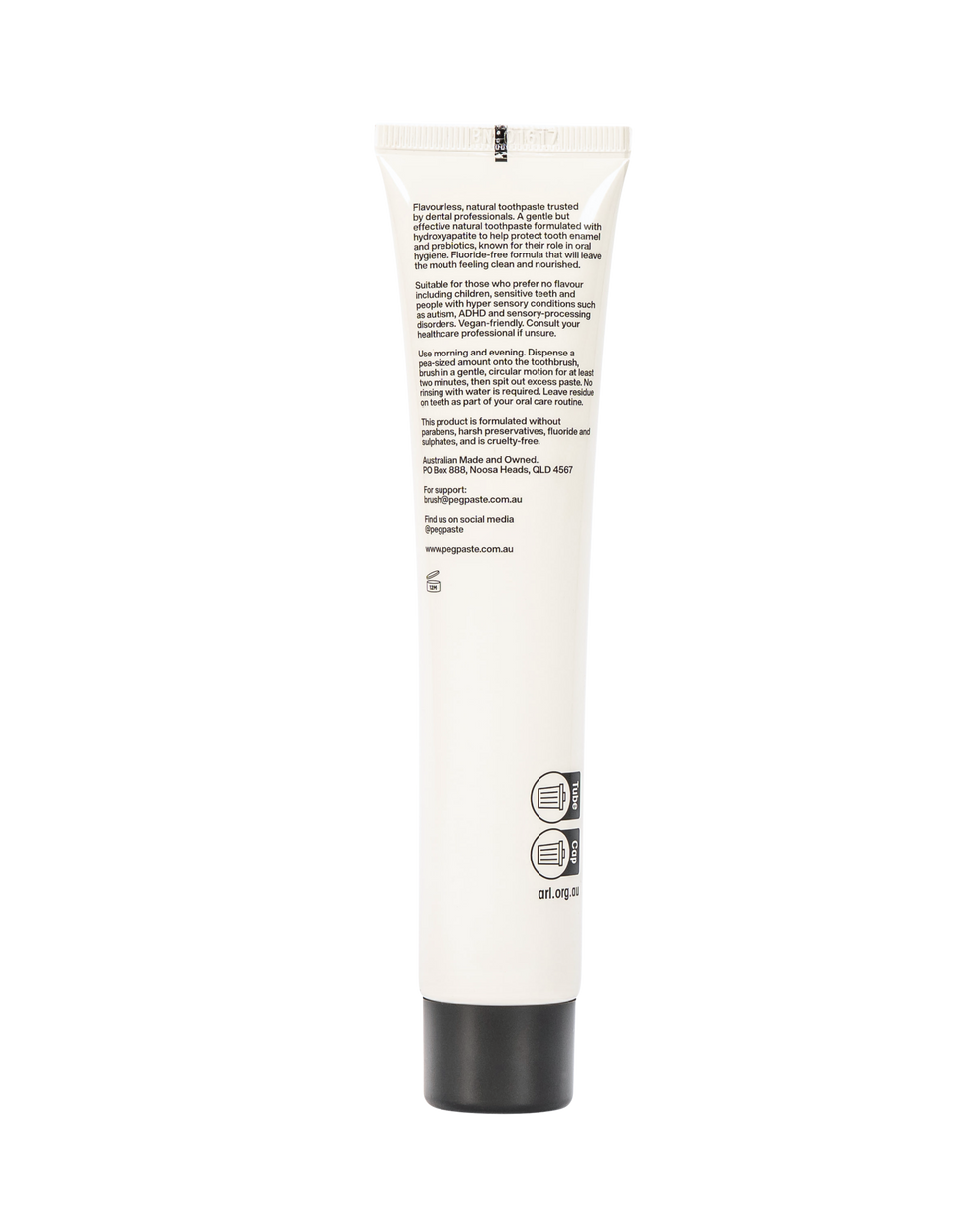 Flavour Free Natural & Fluoride-Free Toothpaste | Peg Paste